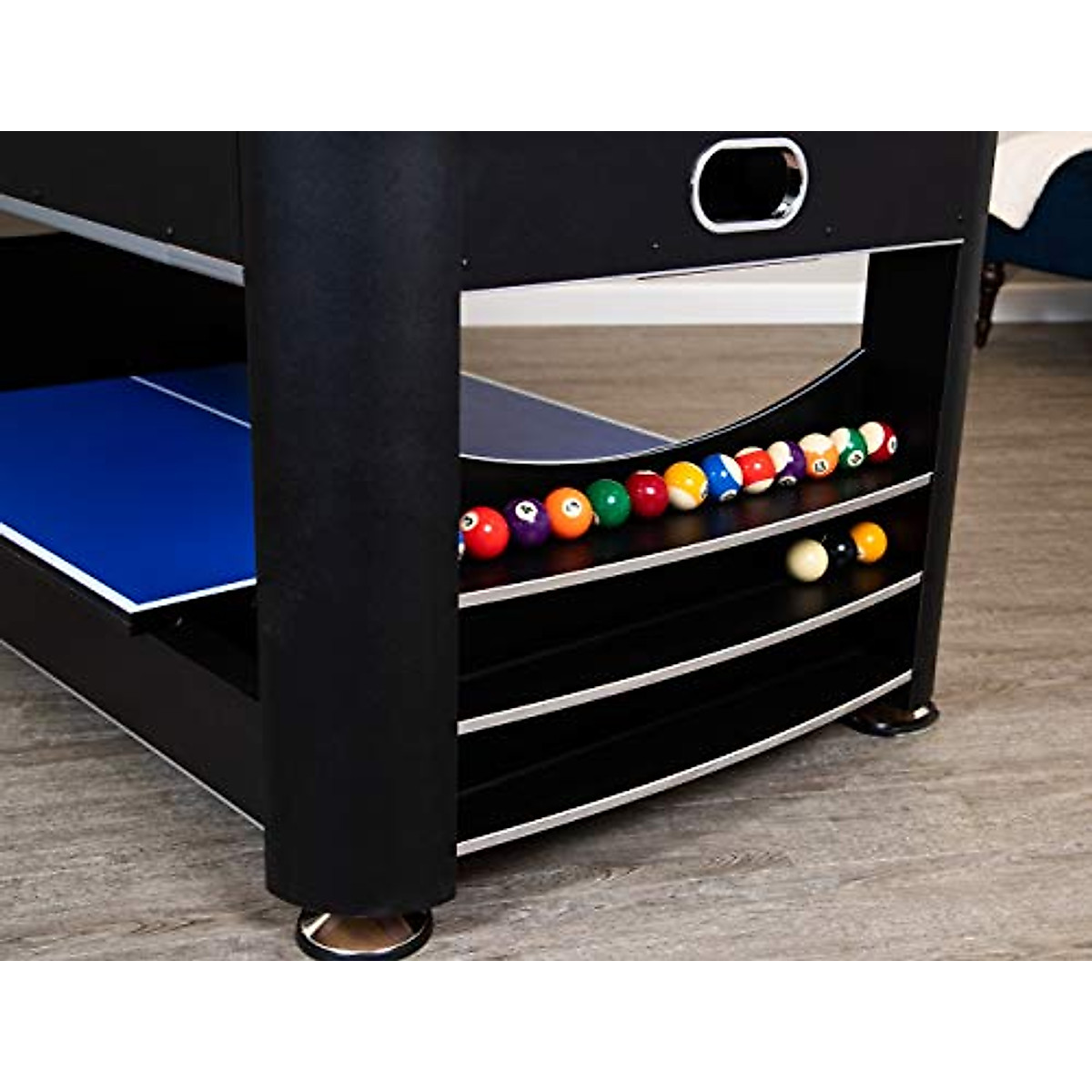 Triple Threat 6-ft 3-in-1 Multi Game Table with Billiards, Air Hockey, and Table Tennis