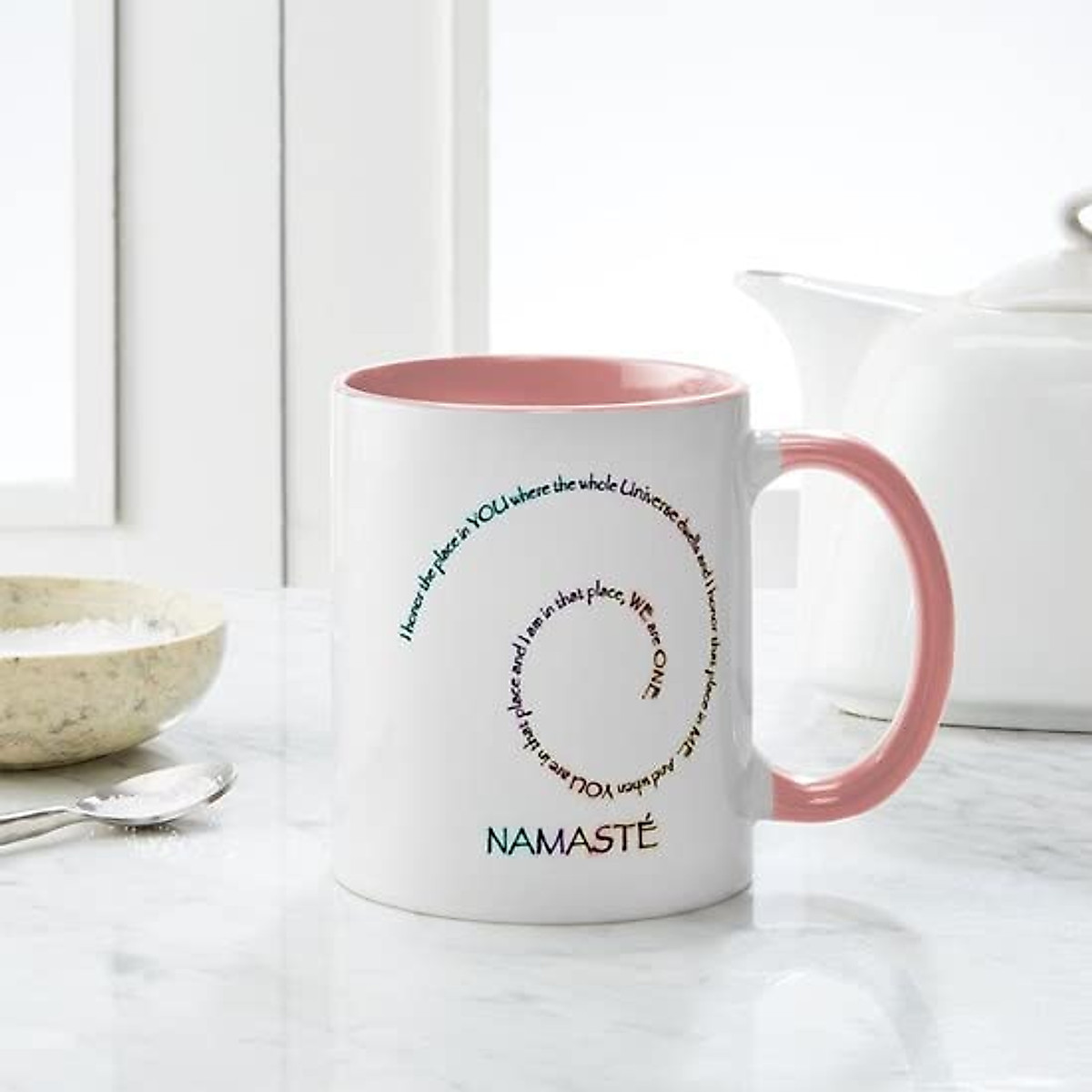 CafePress Meaning Of Namaste Mug Ceramic Coffee Mug, Tea Cup 11 oz
