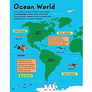 Shark Facts & Activity Book For Kids 5-9: Activities and Information on Hammerhead, Tiger, Great White, Whale Sharks and more with Coloring, Mazes, Experiments (Gold Stars Series)