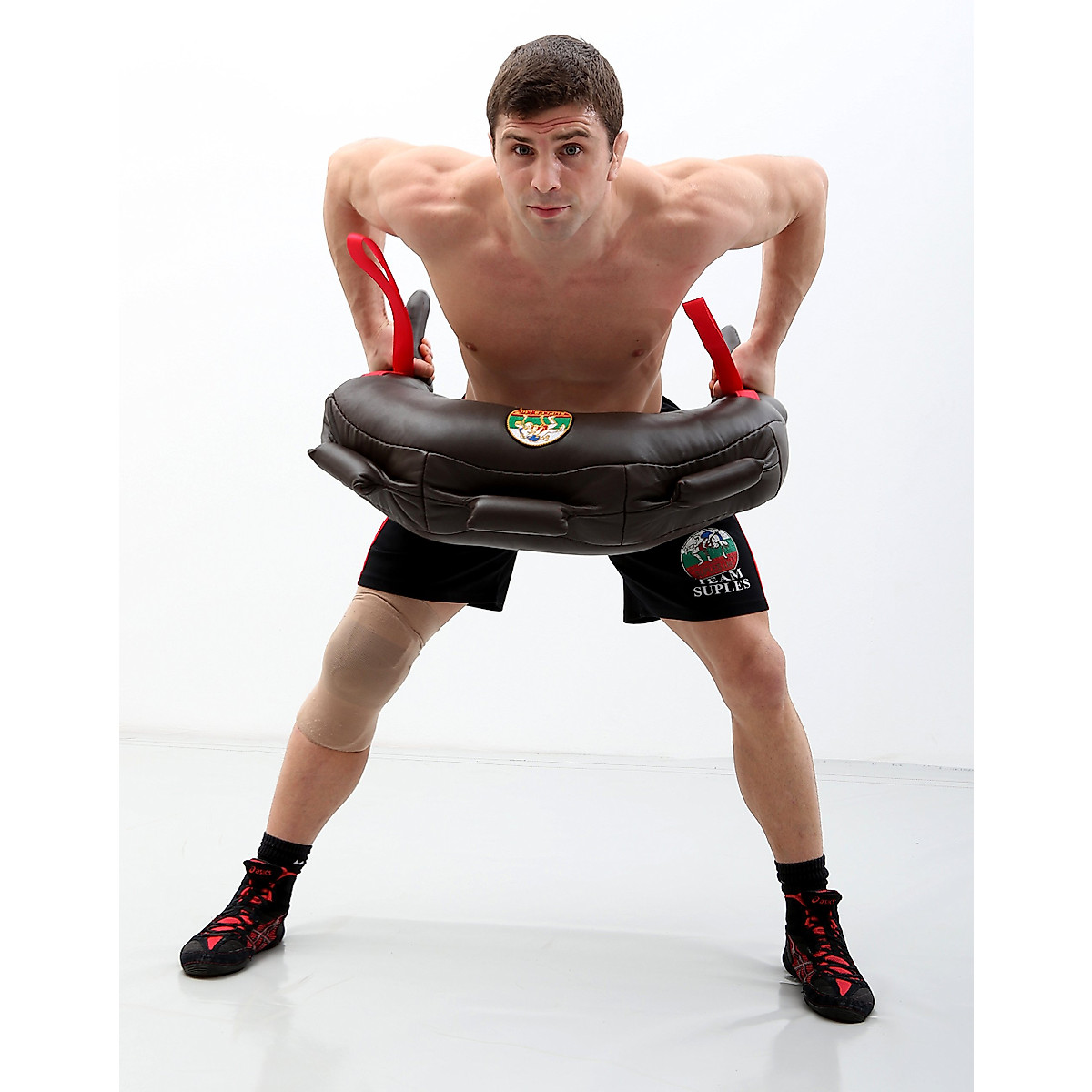 Bulgarian Bag - Genuine Leather (30 lb.) (Fitness, Crossfit, Wrestling, Judo, Grappling, Functional Training, MMA, Sandbag), Medium