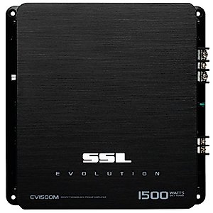 Sound Storm Laboratories EV1500M Evolution Series Car Audio Amplifier - 1500 High Output, Monoblock, Class A/B, 2 Ohm Stable, High/Low Level Inputs, Low Pass Crossover, Hook Up To Stereo and Subwoofer