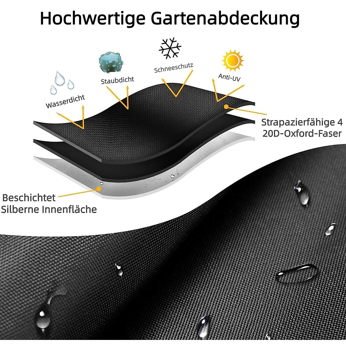 Waterproof Outdoor Furniture Covers,96x31x28in Patio Furniture Covers,Patio Table Cover with Upgraded Fastener Windproof Buckle Straps for Outdoor Sectional Sofa Set Wicker Rattan Table Chair-Black