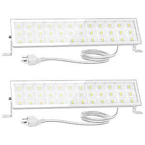 Onforu LED Shop Lights,6500K Daylight White LED Work Shop Lights for Garage,72W 6500lm Ultra Bright Garage Light with Plug,IP66 Waterproof LED Work Shop Light for Garage Warehouses Shops(2 Pack)