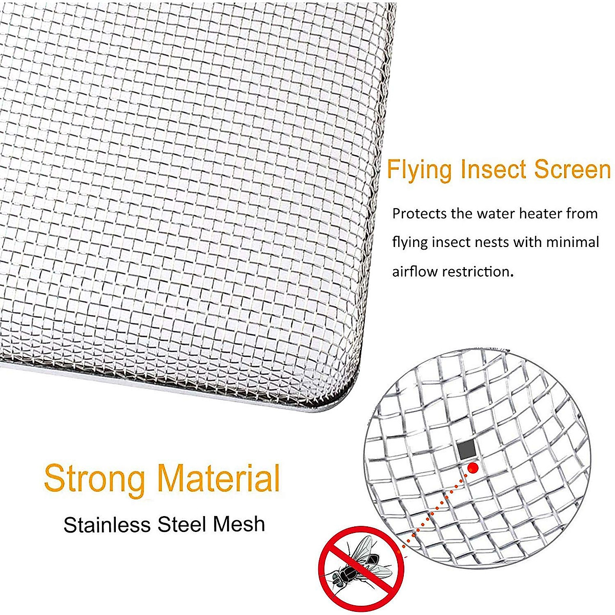 Flying Insect Screen for RV Refrigerator Vents, RV Water Heater Screen,RV Furnace Bug Screen for Camper Vents