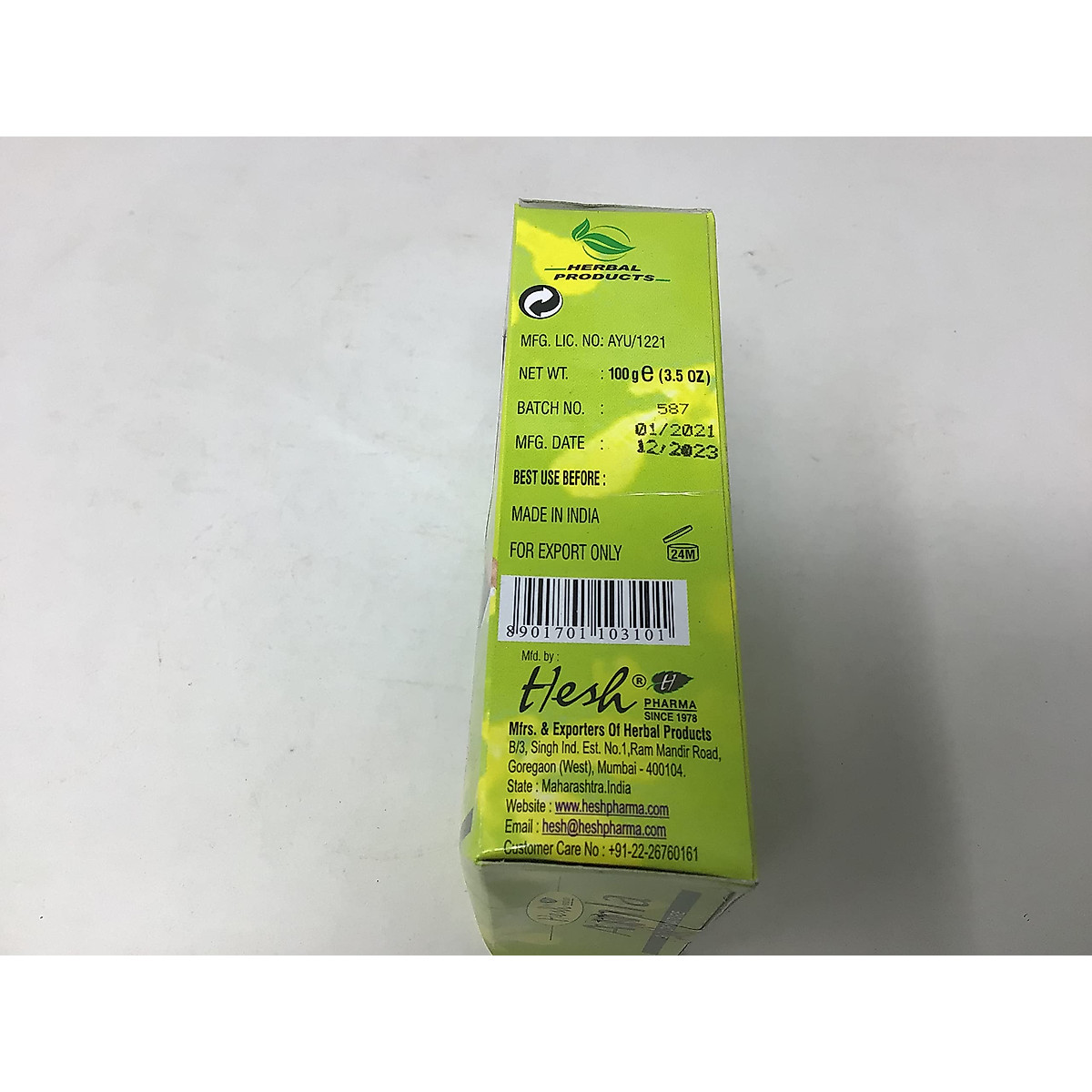 Hesh Pharma Amla Hair Powder 3.5oz powder