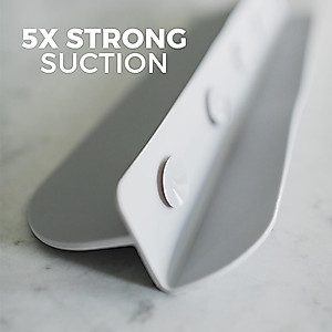 Dreamroo Silicone Sink Splash Guard and Edge Protector - suction cup base for kitchen, bathroom and island sinks (Light Gray)