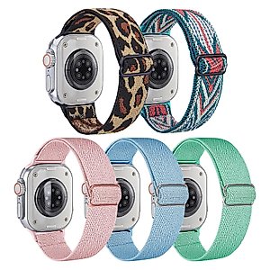 Ron json Nylon Watch Band Compatible with Apple Watch Band 38mm 40mm 41mm 42mm 44mm 45mm 49mm, iWatch Series 9/8/7/6/5/4/3/2/1/SE/Ultra/Ultra 2, Women Men
