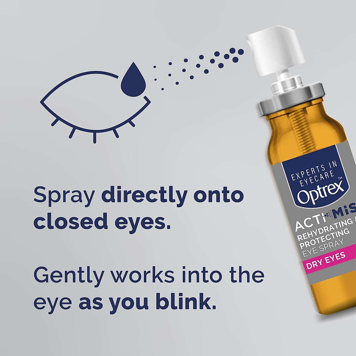 Optrex ActiMist 2in1 Eye Spray for Dry + Irritated Eyes 0.34oz (10ml)