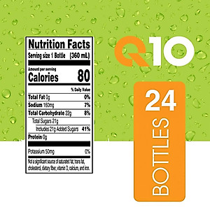 QUALITATT 10 Brand, Box with Flavor Lime Cucumber 24 Pack of Sport Drink Plastic Bottles 12 fl oz