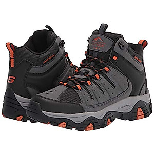 Skechers Men's Pine Midline Mid Top Lace Trail Boot Hiking, Black, 7.5
