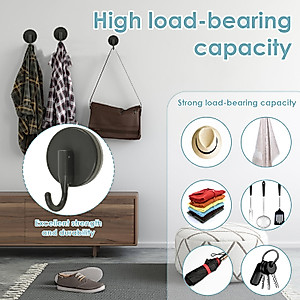 6 Pcs Suction Cup Hooks for Shower, Heavy Duty Vacuum Shower Hooks for Inside Shower, Removable Suction Cup Hanger for Wall, Window, Glass, Mirror, Tile, Hold up to 11 Pounds