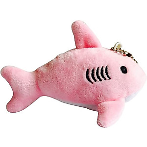 Galepromot Blue 12cm Cute Shark Plush Stuffed Hanging Doll Key Chain Pendant Bag Decor,Plush Figure Toys Car Keychains Car Accessories