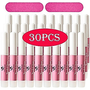 Nail Glue, Nail Glue for Acrylic Nails, Professional Nail Tip Glue for Acrylic Nails Press On Nails,Super Strong Nail Tips Glue for Stick On Nails Long Lasting Nail Glue for Fake Nails 0.07OZ/30PCS