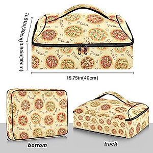 Kcldeci Insulated Thermal Food Carrier Insulated Casserole Carrier for Hot or Cold Food,Pizza and Ingredients (2) Insulated Tote Bag for Potluck Cookouts Parties Picnic,Lasagna Lugger