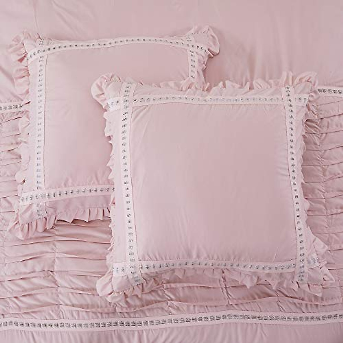 Amrapur Overseas Antonella 8-Piece Pleated Comforter Set (King, Mauve)