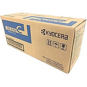 Kyocera 1T02NSCUS0 Model TK-5152C Cyan Toner Kit For use with Kyocera ECOSYS M3040idn, ECOSYS M3540idn and FS-2100DN Color Network Printers; Up to 10000 Pages Yield at 5% Average Coverage