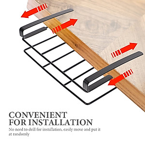 Hemoton hanging chopping board rack kitchen storage organizer under cabinet cutting board holder shelves brackets metal shelf kitchen mug holder Stainless steel kitchen utensils pot cover