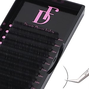 DF Lash Extension Volume Lashes Extension 0.05 CC Curl 15-20mm Mixed Tray Individual lash Extensions Classic Lash Extensions Soft Matte Black Single Eyelashes Professional Salon Use