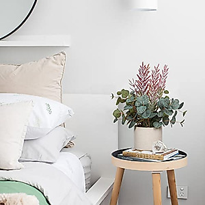 ANGELLOONG Artificial Eucalyptus Plants for Home Decor Indoor, Faux Eucalyptus with Fake Leaves, Potted Silver Dollar Eucalyptus for Home Decor Indoor - 4.6" x 14.5"