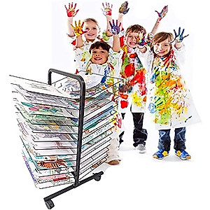 Art Drying Rack, Drying Rack, Mobile Art Drying Rack with Wire Rack for Artwork, Drying and Printing Rack, Ideal for Schools and Art Clubs (Size : 38-Layer)