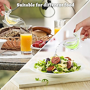 Manual Lemon Juicer, Acrylic Manual Lemon Slice Squeezer, Portable Transparent Fruit Juicer, Elegance Bird Shape, Hand Juicer for Orange Lemon Lime Pomegranate (2 Pack)