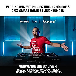 Denon DJ SC LIVE 4 - Standalone DJ Controller, 4-Channel Mixer, Amazon Music Unlimited Streaming, Wi-Fi, Speakers, Serato DJ & Virtual DJ Compatible