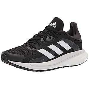 adidas Women's Solar Glide 4 ST Running Shoe, Black/White/Grey, 10