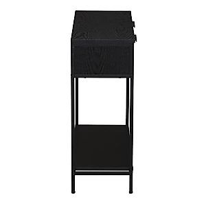 Household Essentials Black Oak Bungalow Console Table