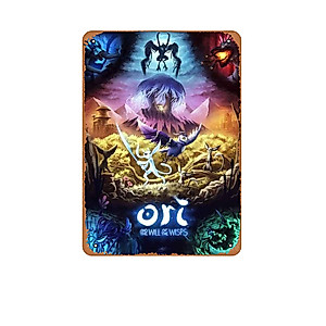 Tin Sign Vintage The Art Of Ori And The Will Of The Wisps Game Poster Canvas Poster Mural Art Poster Home Decoration Player Room Decoration Wall Decor Decorations Art Poster Gift Metal Sign 8x12Inch