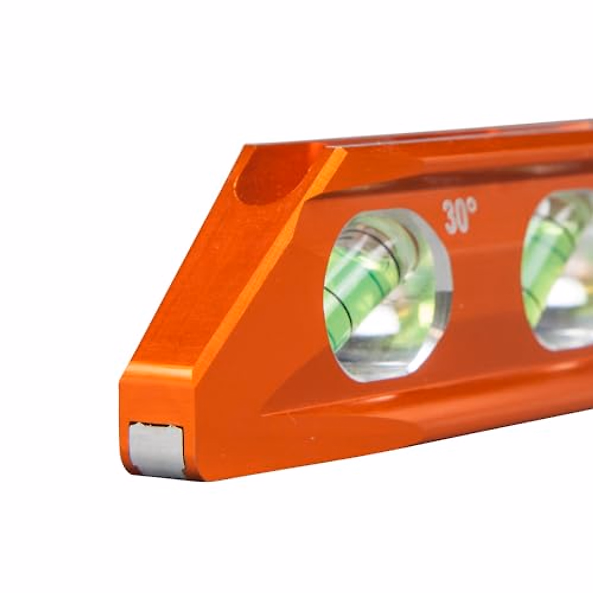 Klein Tools 935RB Torpedo Level, 8-Inch Billet Magnetic Level, 0/30/45/90 Degree Vials, V-Groove, Tapered Nose, High-Visibility Vial and Body