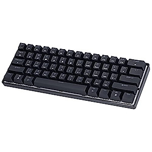 ciciglow RGB Mechanical Gaming Keyboard, Portable Backlight Ergonomic Game Keyboard, Seven-Color Mixed Light, for PC/Mac Gamer, Typist, Travel(Black)