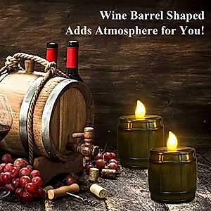 Solar Candles Outdoor Waterproof, Punasi 6pcs Dusk to Dawn Rechargeable Solar Tea Lights Votive Candle with for Outdoor Lantern Garden Home Decor, 2.17" x H 3.15"