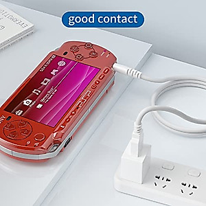 RGEEK PSP Charger Cable, Playstation Portable Charger Cord Charger PSP Compatible with Sony PSP1000 2000 3000 Series, White (4FT)