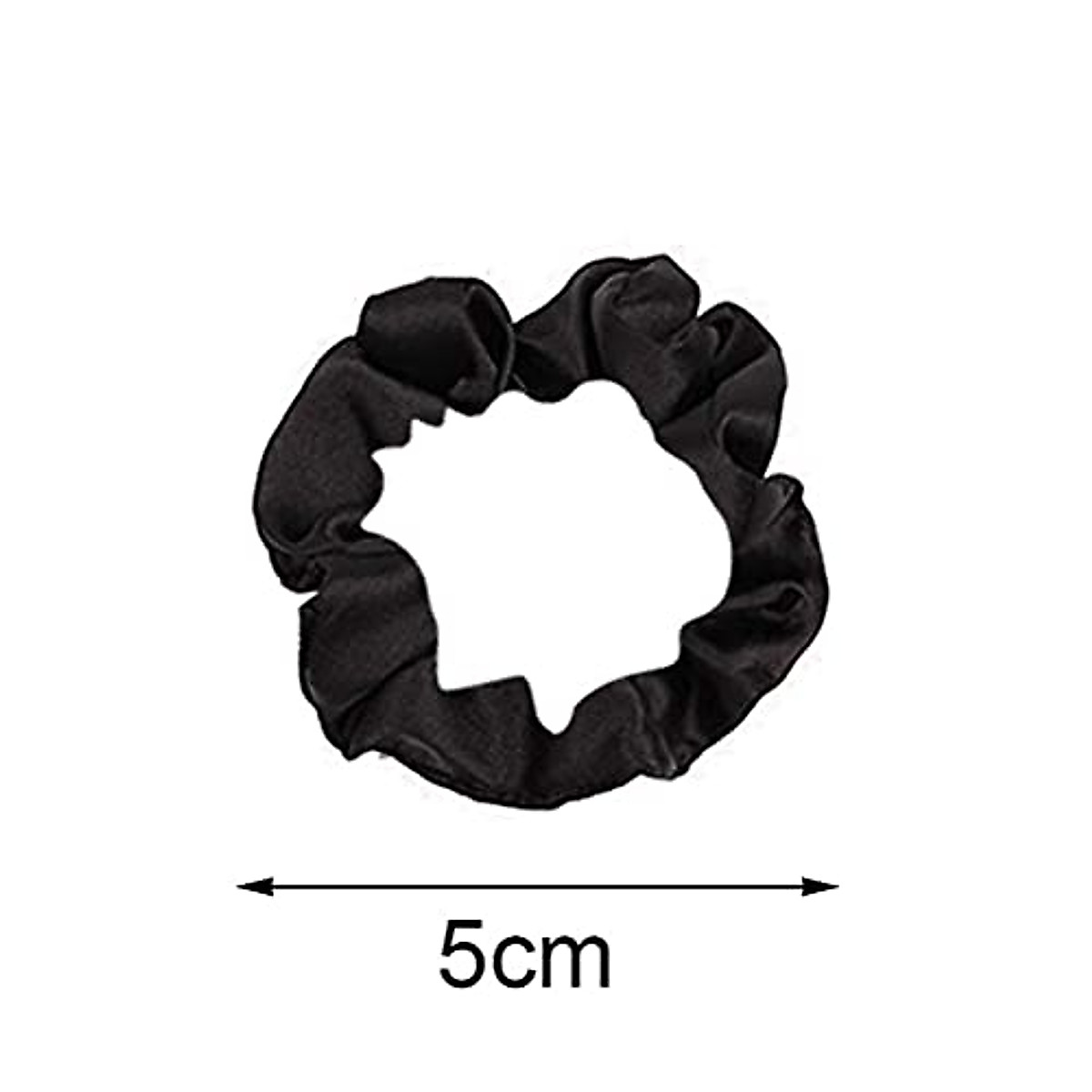 12Pcs Satin Hair Scrunchies, Black Scrunchies Hair Ties Elastic Hair Bands Ponytail Holder Hair Accessories for Women Girls Gifts