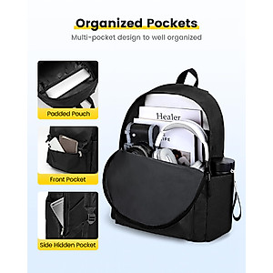 Vorspack Black Backpack College Backpack for Travel Work for Men and Women