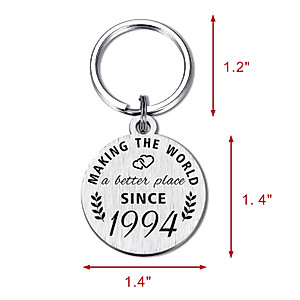 ABNTY 30th Birthday Gifts for Women Men, 30 Year Old Birthday Keychain, Born in 1994 Gifts, 1994 Birthday Decorations