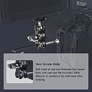 SmallRig Mini Magic Arm with Dual Universal Ball Head , Adjustable Magic Arm for Monitor , Microphone , LED Video Light 3238