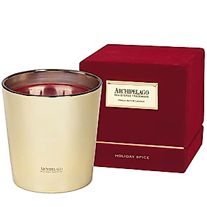 Archipelago Botanicals Holiday Spice 3-Wick Boxed Candle | Ground Cinnamon Bark, Clove and Orange |Premium Wax and Triple Wicks | Burns 120 Hours (49.6 oz)