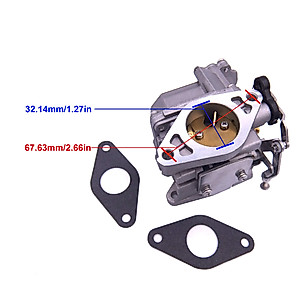 Boat Engine 3303-895110T01 3303-895110T11 3303-8M0104462 1300-8M0167272 Carburetor Assy and 27-835383001 Gaskets for Mercury Marine Mercruiser Quicksilver 8HP 9.9HP 4-Stroke Outboard Motor