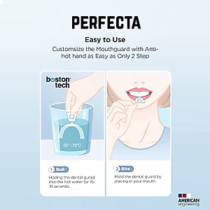 PERFECTA 10 Dental Night Guards Moldable Sleeping Mouthguards Against Bruxism Teeth Grinding and TMJ Disorders Bpa Free, Case Included