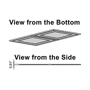 Ceilume 12 pc Stratford Ultra-Thin Feather-Light 2x4 Lay in Ceiling Tiles - for Use in 1" T-Bar Ceiling Grid - Drop Ceiling Tiles (12 Tiles, White)