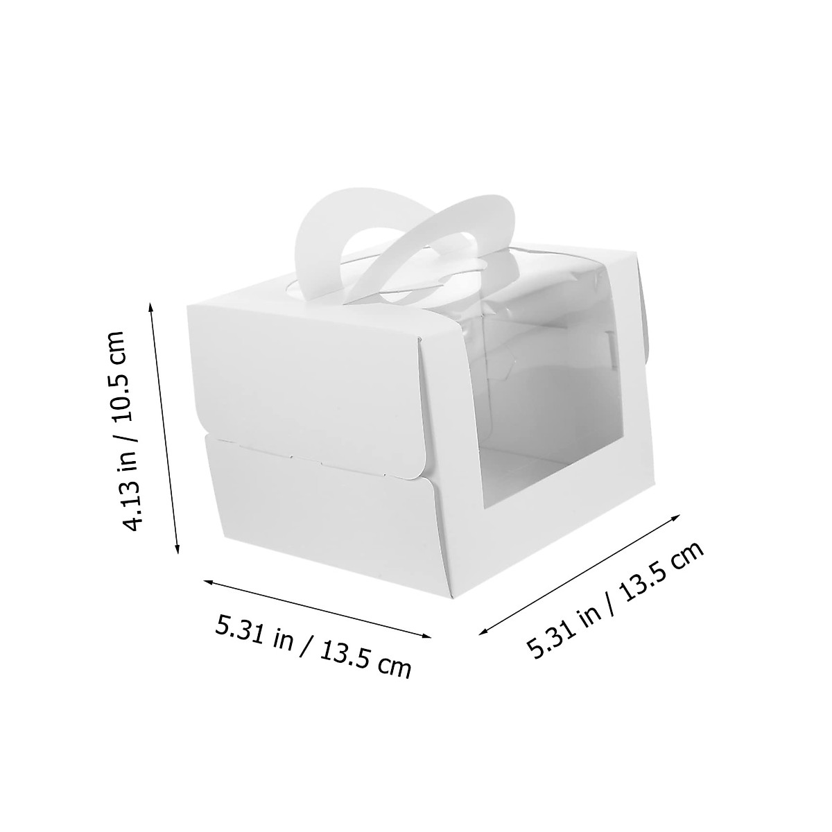 NOLITOY Handheld Cake Carrier Box 10pcs Cake Packing Boxes for Wedding Birthday