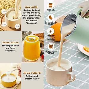 Milk Frother Electric, 500ml Coffee Frother Milk Frother with 10 Blades Temperature Control Homemade Oat Coconut Soy Or Plant Based Milks And Non Dairy Beverages for Latte Cappuccinos Macchiato(green)