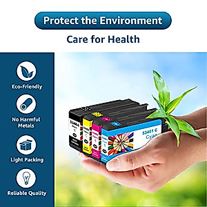 Transpex 53465 Compatible Ink Cartridge Replacement for Primera 53461 53462 53463 53464 Used for Primera LX1000 LX2000 Color Label Printers (4 Pack)