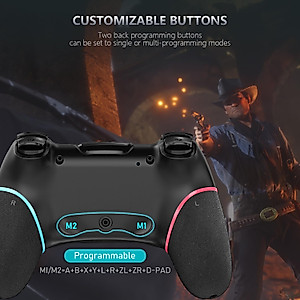 ASTARRY Switch Controller Wireless Switch Pro Controller Compatible with Switch/Switch Lite/Switch OLED Programmable Remote Gamepad Joystick with Wake-up and Turbo（Upgraded Version）