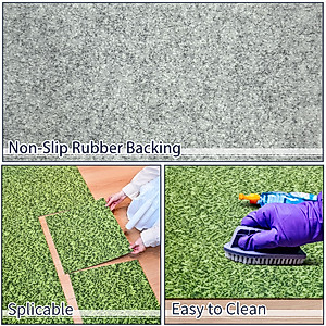 Candockway Carpet Tiles, Peel and Stick Floor Tile 15.75×15.75 inch, Self Adhesive Interlocking Carpet Squares, Anti-Slip Dog Cat Mat Easy Install for Living Room Bedroom 6 Pcs