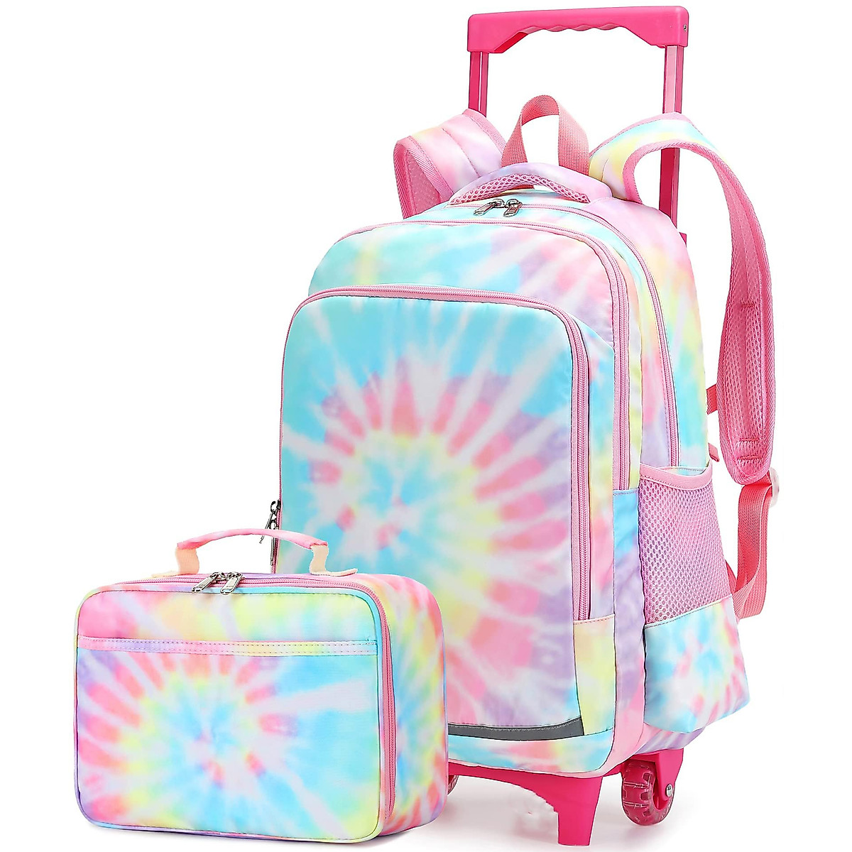 CAMTOP Rolling Backpack With Matching Lunch Bag Kids Luggage Carry On Girls Boys School Bookbags Wheeled Backpack Set