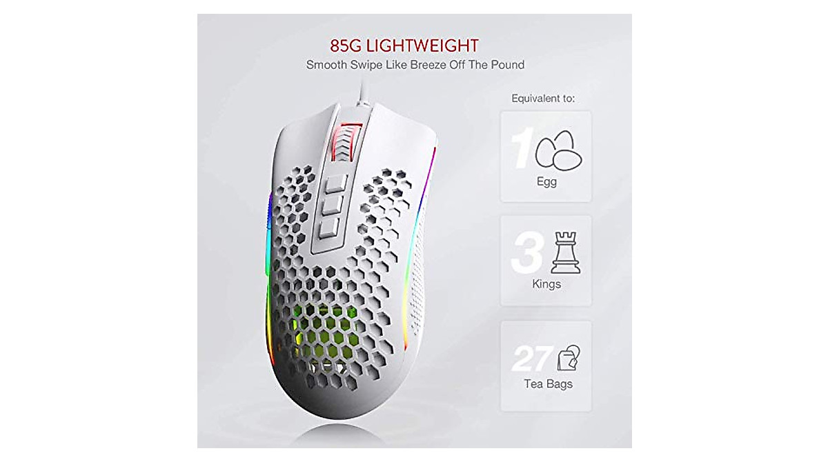 Redragon M808 Storm Lightweight RGB Gaming Mouse