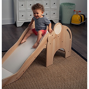 Avenlur Nima Indoor Slide - Elephant Shape Montessori Waldorf Style - Safe, Sturdy, and Reliable - Perfect Indoor Play Space for Developing Motor Skills and Balance in Toddlers and Kids Ages 1 to 5yrs