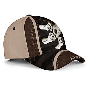 Personalized Daddy Hat, Custom Dad Hats, Customized Papa Hat, Personalized Fathers Day Hat, Fist Bump Baseball Cap 3